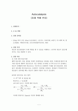 자체 촉매 반응(Autocatalysis)-1페이지