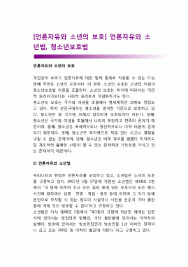 [언론자유(言論自由)와 소년의 보호] 언론자유와 소년법 및 청소년보호법-1페이지