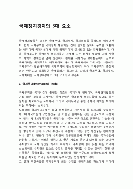 국제정치경제國際政治) <정치> 국가와 국가 사이에 
의 3대 요소

-1페이지