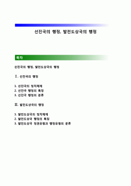 선진국先進國의 행정, 발전도상국의 행정-1페이지