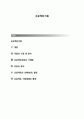 프로젝트project기획-1페이지