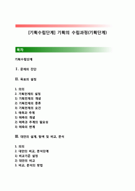 [기획수립단계 (企劃樹立段階)] 기획의 수립과정(기획단계)-1페이지