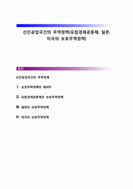 선진공업국간의 무역정책(보호무역정책의 재대두, 유럽경제공동체, 일본, 미국의 보호무역정책)-1페이지