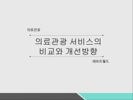  의료관광 - 의료관광 서비스의 비교와 개선방향-1페이지