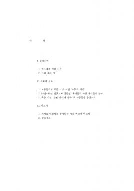 박노해(朴勞解)에 대하여 -1페이지