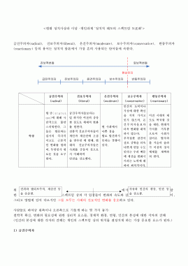 정치적 태도의 스펙트럼 도표화 보고서-1페이지