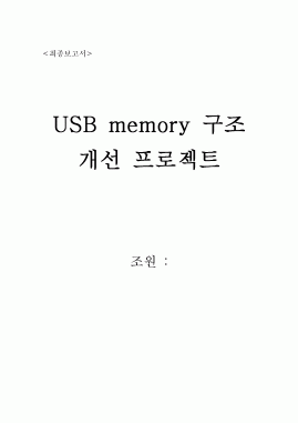 USB 메모리(memory) 구조 개선 프로젝트-1페이지