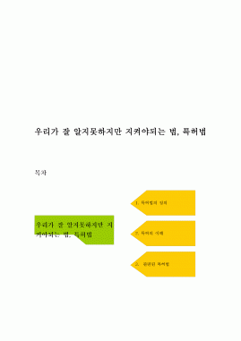 특별법 우리가 잘 알지못하지만 지켜야되는 법, 특허법(特許法)-1페이지