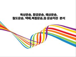 복합운송, 항공운송, 해상운송, 육상운송, 철도운송, 택배 등 운송약관 비교 분석.pptx-1페이지