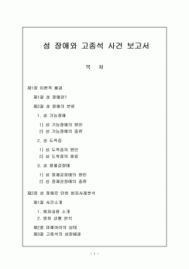 성 장애와 고종석 사건 보고서 (나주시에서 7세 초등학생을 성폭행)-1페이지