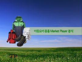 아웃도어 용품 마켓 플레이어Market Player 분석 - 노스페이스 SWOT 분석, STP 분석, 5P 분석 & 코오롱 스포츠 SWOT 분석, STP 분석, 5P 분석.pptx-1페이지