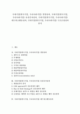 [국내기업]국내기업(한국기업, 우리나라기업) 경영성과, 국내기업(한국기업, 우리나라기업) 유상증자성과, 국내기업(한국기업, 우리나라기업) 네트워크활동성과, 국내기업(한국기업,우리나라기업) 구조조정성과 분석-1페이지