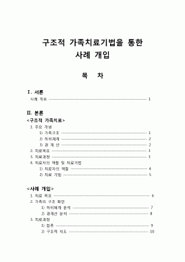 [구조적 가족치료기법 사례] 구조적 가족치료기법 개념, 구조적 가족치료기법 방법, 구조적 가족치료기법 사례, 구조적 가족치료기법 개입,사례 개입
-1페이지