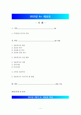 [정보복지] 정보 복지 (Information wellness) - 정보복지 개념, 정보복지 특징, 정보복지 사례, 정보복지 문제점, 정보복지 개선방안-1페이지