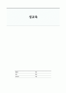 [성교육의 목적과 시행방법] 성교육 - (한국)우리나라와 해외의 성교육 특징 비교, 우리나라 성교육 증진 방안-1페이지