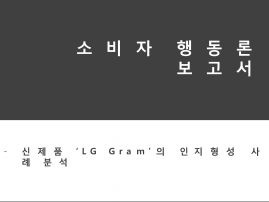 소비자행동론 보고서 신제품 ‘LG Gram (엘지그램)’의 인지형성 사례 분석.pptx-1페이지