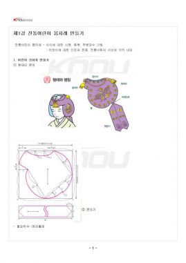 2015년 2학기 전통복식공예디자인 멀티미디어 강의 전 범위 핵심요약노트-1페이지