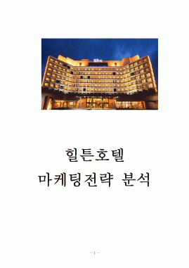 [힐튼호텔 글로벌마케팅전략 사례연구] 힐튼호텔 (Hilton Hotels) 마케팅전략 분석 - 힐튼호텔 기업분석과 힐튼호텔 마케팅 SWOT, 4P전략, 서비스전략, 경영전략분석 및 견해정리 레포트-1페이지