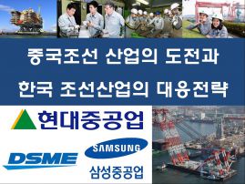 중국조선 산업(中國 造船 産業)의 도전과 한국 조선산업의 대응전략.pptx-1페이지