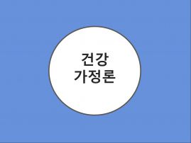 우리가족소개(우리집소개, 가족간대화, 가족여가생활, 가족간양성평등, 느낀점, 건강가정론)-1페이지