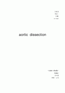 aortic dissection.대동맥 박리-1페이지