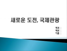 국제관광 레포트 새로운도전-1페이지