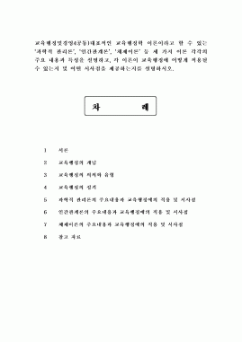 교육행정敎育行政및경영4공통) 대표적인 교육행정학 이론이라고 할 수 있는 ‘과학적 관리론’, ‘인간관계론’, ‘체제이론’ 등 세 가지 이론 각각의 주요 내용과 특성을 설명, 각 이론 적용, 시사점-1페이지