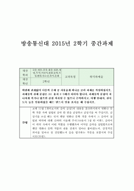 방송통신대 취미와 예술 D형 : 취미로서의 음악 감상 (하울의 움직이는 성 OST 인생의 회전목마 감상문)-1페이지