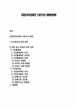 지방자치단체의 기관구성 형태(분류)-1페이지