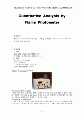 Quantitative Analysis by Flame Photometer (결과보고서)-1페이지