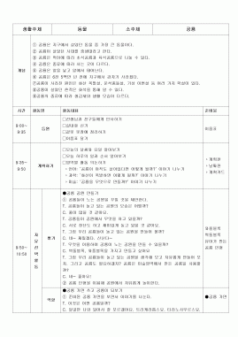 공룡을 주제로 한 유아교육계획안-1페이지