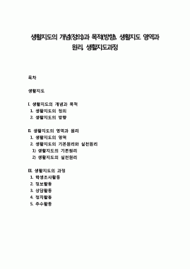 생활지도의 개념(정의)과 목적(방향), 생활지도 영역과 원리, 생활지도과정-1페이지