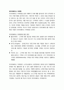 [비즈니스/경제] 데이터베이스 마케팅-1페이지