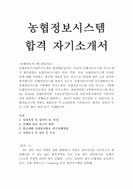 농협정보시스템 자기소개서+면접후기 농협정보시스템 자소서, 농협정보시스템 전산개발 자기소개서 농협정보시스템채용, 농협정보시스템 전산개발 자소서, 농협정보시스템 연봉,지원동기-1페이지