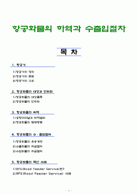 항공화물의 하역과 수출입절차-1페이지