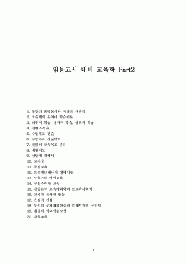 임용고시 대비 교육학 Part2-1페이지