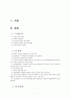 노인장기요양보험제도 개인의견 보고서(노인장기요양보험문제점, 노인장기용보험문제해결방법)-1페이지