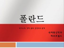  다문화-폴란드 (국가소개, 경제, 문화, 한국과의 관계)-1페이지