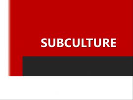 Subculture의 정의,Dick Hebdige의 Subculture의 해석,Subculture의 병합,Subculture의 스타일style과 상품화-1페이지