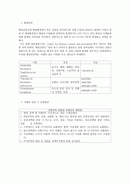 성인간호학 병원감염 및 감염관리에 대한 과제-1페이지