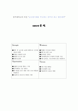 청주 대학교Cheongju University- swot분석-1페이지