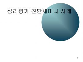 심리평가 진단세미나 사례 -1페이지