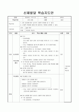 [교육학] 2차 성징에 따른 신체변화 (세안)-1페이지