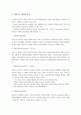  호텔서비스론 - 서비스의 개념과 특성, 호텔서비스의 특성과 고객만족 방안, 고객만족경영, 서비스 요원의 3가지 정신자세 유형, 서비스 품질관리-1페이지