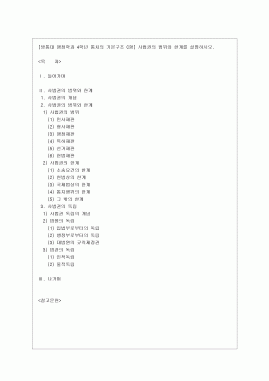 [통치의 기본구조 C형] 사법권의 범위와 한계를 설명하시오.-1페이지