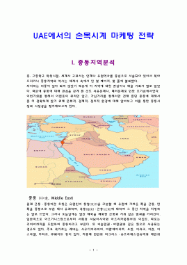 UAE에서의 손목시계 마케팅 전략-1페이지