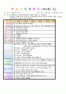 평가인증 만5세 2월 초등학교/졸업 보육일지(보육실습일지)-1페이지