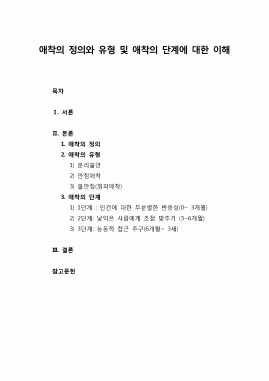 [가족생활家族生活교육] 애착의 정의와 유형(분리불안, 안정애착, 불안정애착) 및 애착의 단계에 대한 이해-1페이지