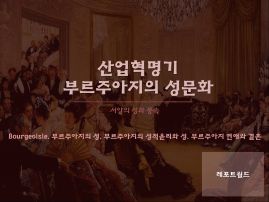  서양의 성과 풍속 - 부르주아지의 성문화 ( Bourgeoisie, 부르주아지의 성, 부르주아지의 성적윤리와 성, 부르주아지 연애와 결혼 )-1페이지