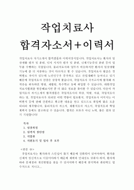 작업치료사자기소개서 작업치료사자소서&작업치료사이력서, 작업치료사 자소서성장과정, 작업치료사자소서 성격의장단점, 재활치료사, 물리치료사, 작업치료학과 작업치료사 지원동기, 작업치료사 채용, 작업치료사 -1페이지